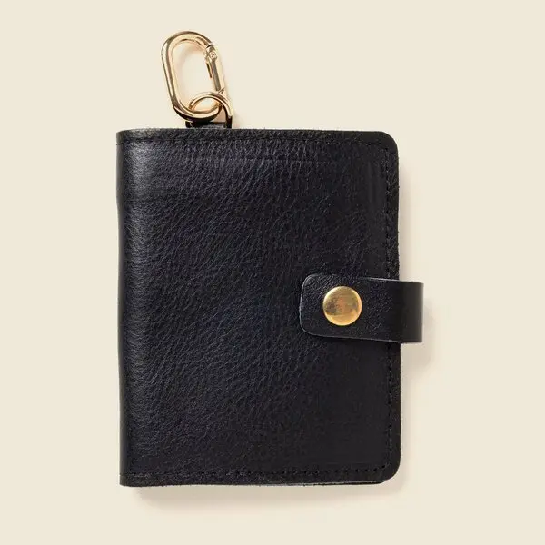 CASUPO Wallet With Snap And Key Ring - Black