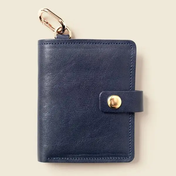 CASUPO Wallet With Snap And Key Ring - Marine Blue