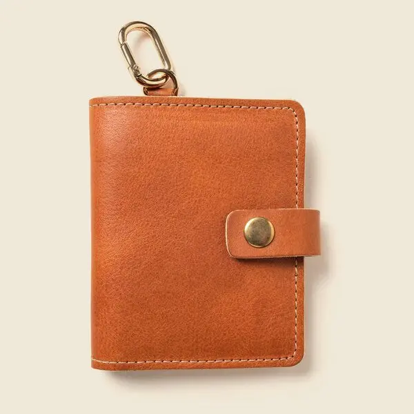 CASUPO Wallet With Snap And Key Ring - Natural