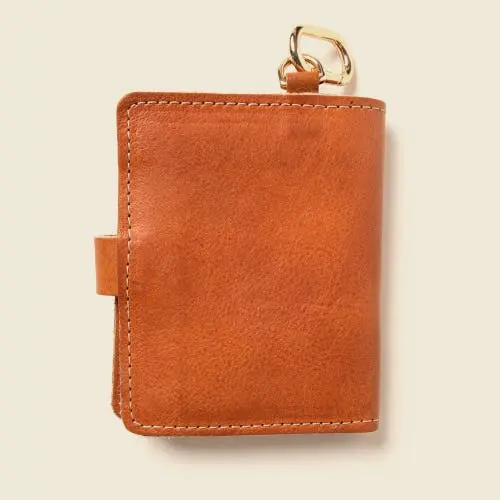 CASUPO Wallet With Snap And Key Ring - Natural