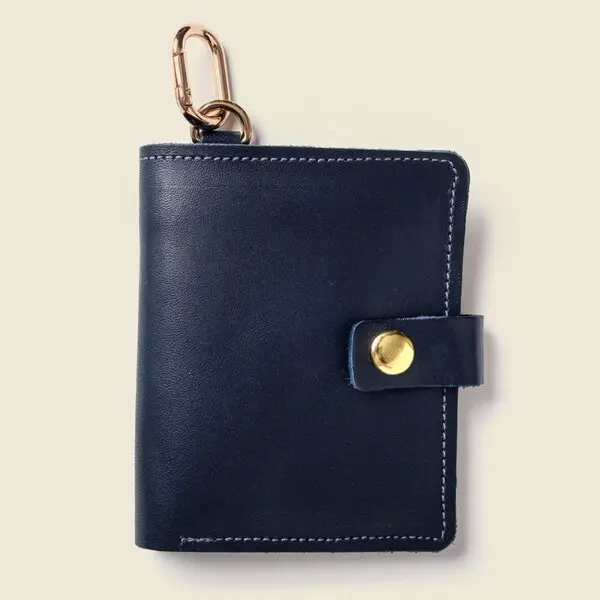 CASUPO Wallet With Snap And Key Ring - Navy