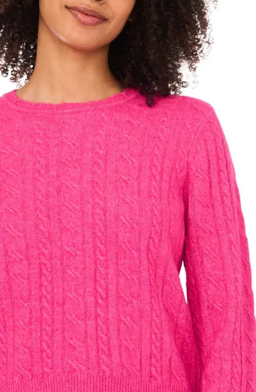 CECE DUPRAZ Cable Stitch Crewneck Sweater