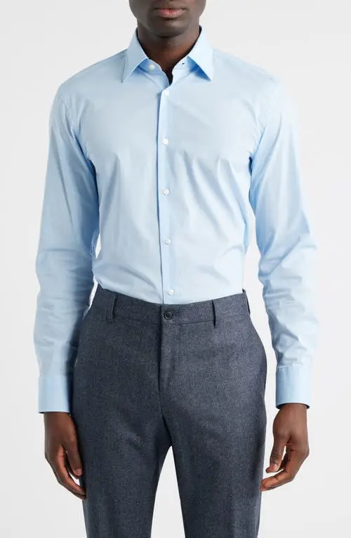 BOSS Hank Kent Slim Fit Stretch Cotton Dresss Shirt - Lt Past/bu