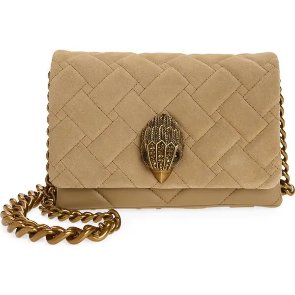 Kurt Geiger Mini Kensington Quilted Crossbody Bag - Light Beige