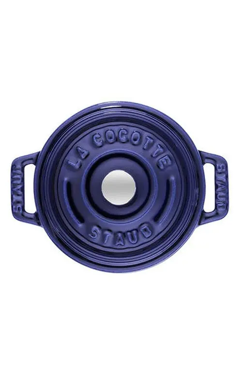 STAUB Enameled Cast Iron 0.25-quart Mini Cocotte - Dark Blue