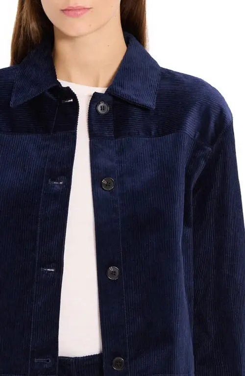 Theory Jones Corduroy Shirt Jacket - Blue Navy