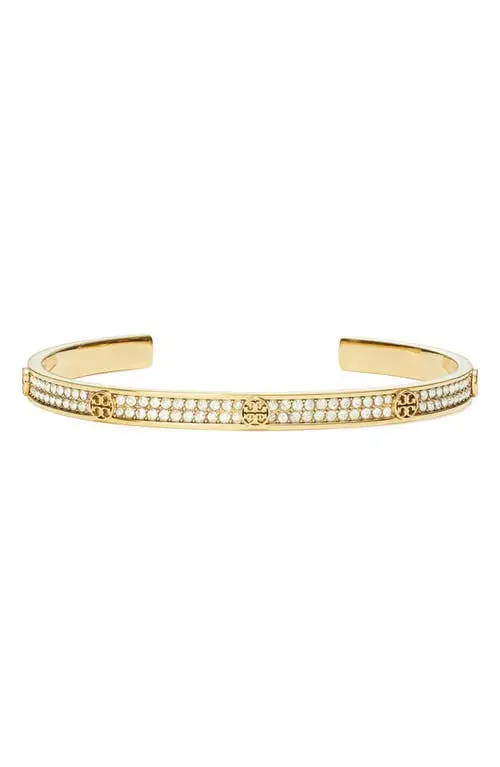 Tory Burch Icon Pavé Cuff - Tory Gold/crystal