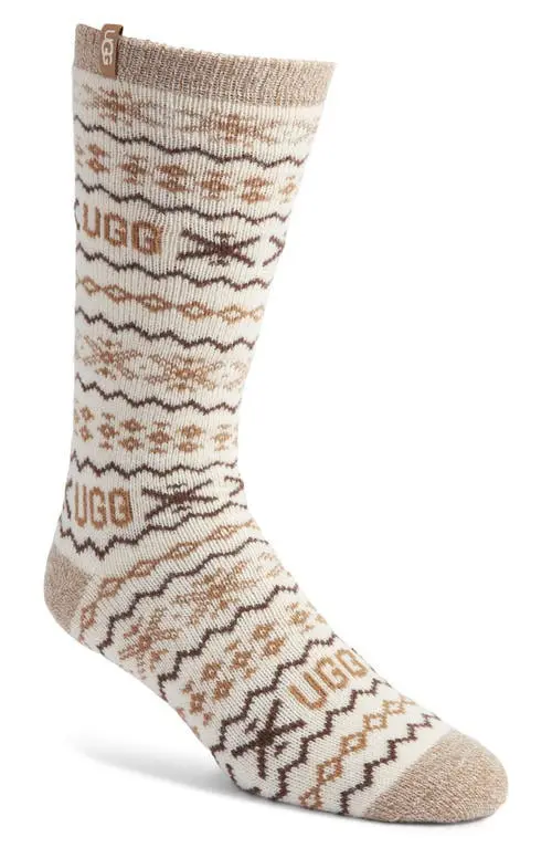 UGG Keavy Cozy Crew Socks - Chestnut Multi Uggisle
