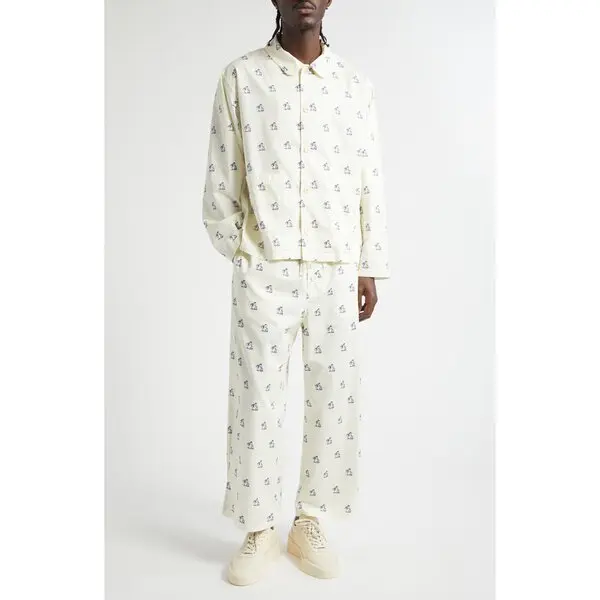UNDERCOVERISM Teddy Bear Print Pajamas - Ivory Base