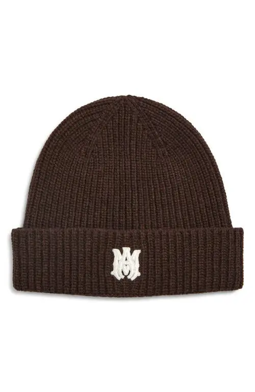 Amiri Wool Beanie - Dark Brown