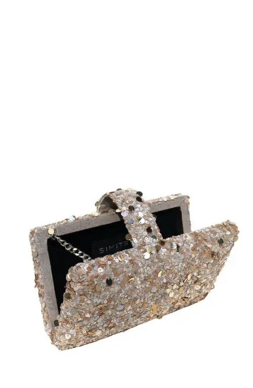 SIMITRI Metallic Kitsch Clutch - Champagne