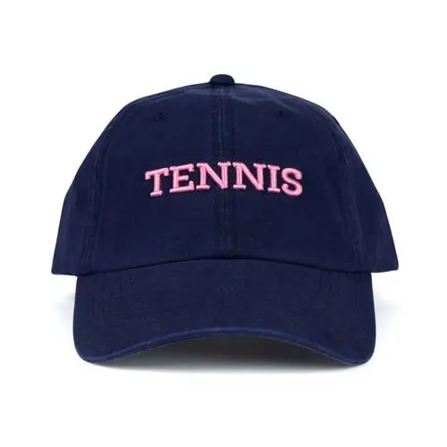 AME & LULU Triple Play Baseball Cap - Navy/pink Tennis