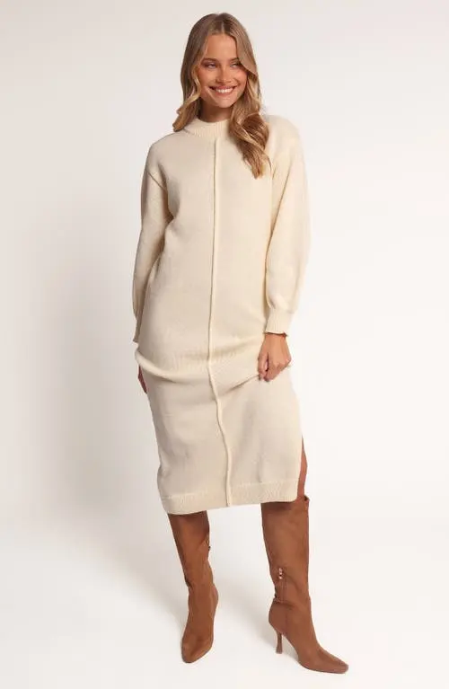 PETAL & PUP Odile Long Sleeve Maxi Sweater Dress