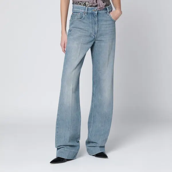 Valentino Garavani Light Wash Denim Jeans - Blue