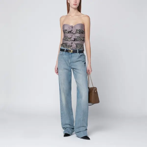 Valentino Garavani Light Wash Denim Jeans - Blue