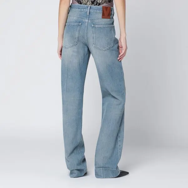 Valentino Garavani Light Wash Denim Jeans - Blue