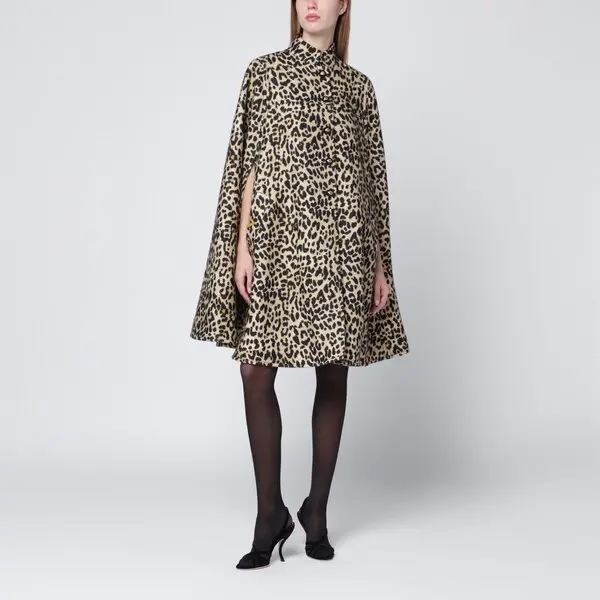 Valentino Garavani Animal-print Wool Cape - Multicolor