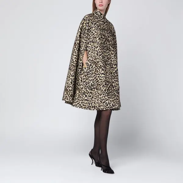 Valentino Garavani Animal-print Wool Cape - Multicolor