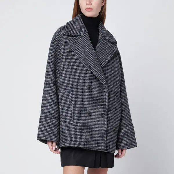 Calvin Klein Houndstooth Double-breasted Coat