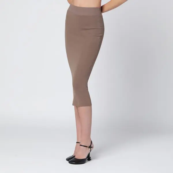 ENTIRE STUDIOS Viscose-blend Midi Skirt - Beige