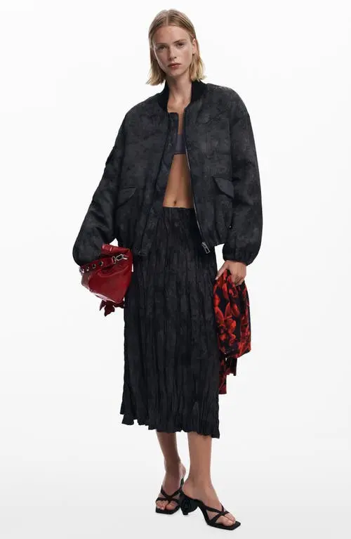 Desigual Pleated Midi Skirt