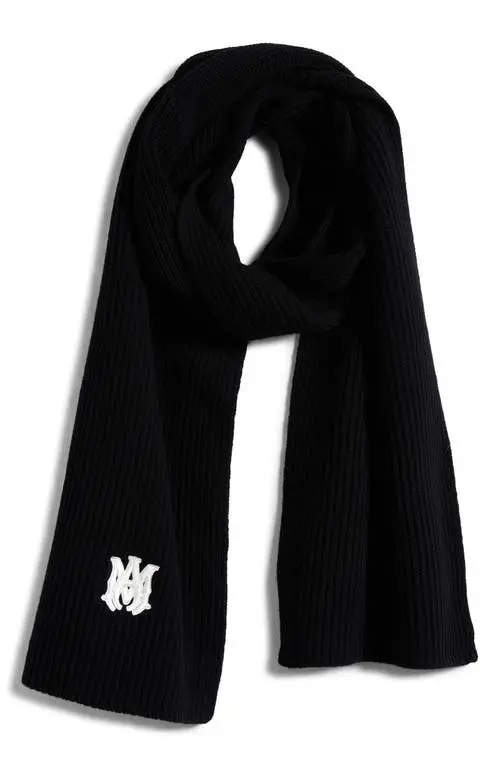 Amiri Ma Wool Scarf - Black