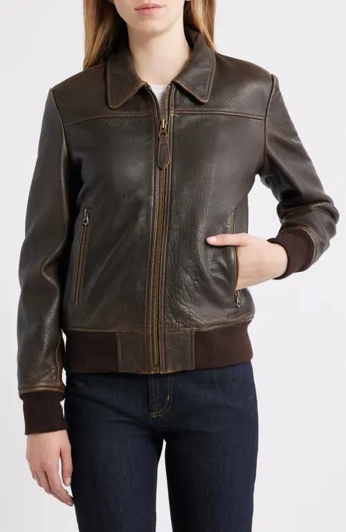 SCHOTT Leather Flight Jacket - Antique