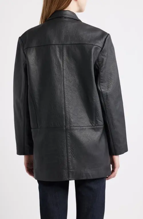 SCHOTT Oversized Leather Blazer