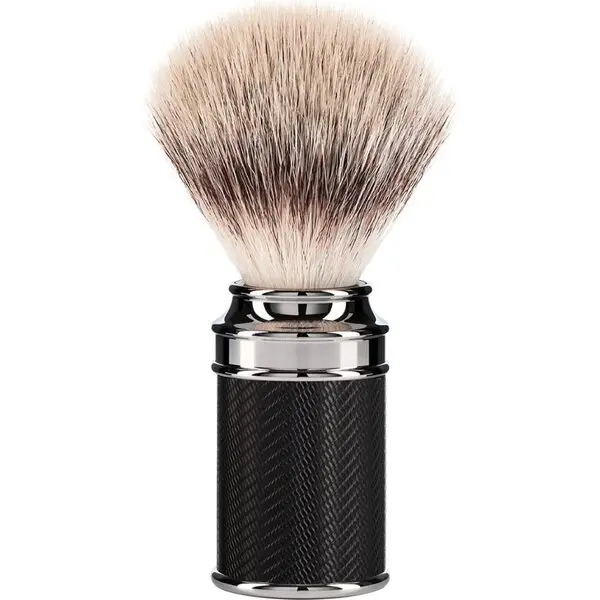 MUHLE Traditional Black/chrome Silvertip Fibre Shaving Brush - Black And Chrome