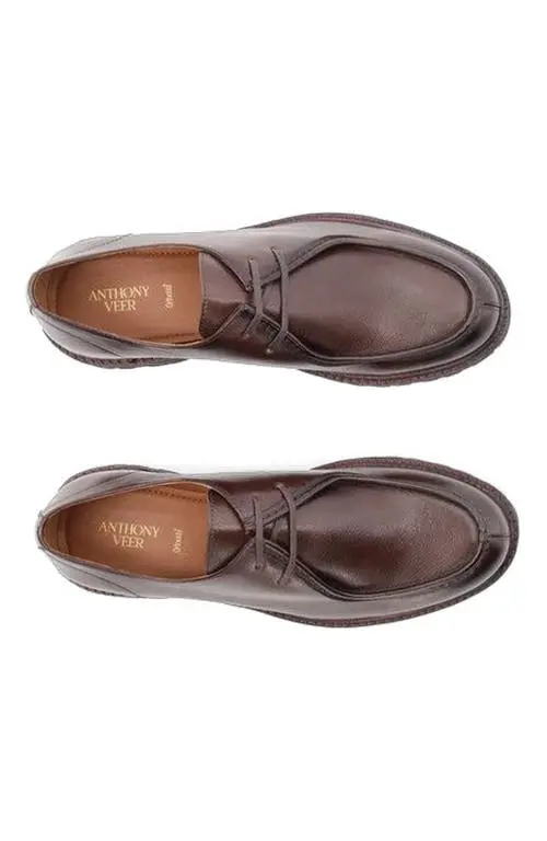 ANTHONY VEER Harlan Moc Derby - Brown Leather