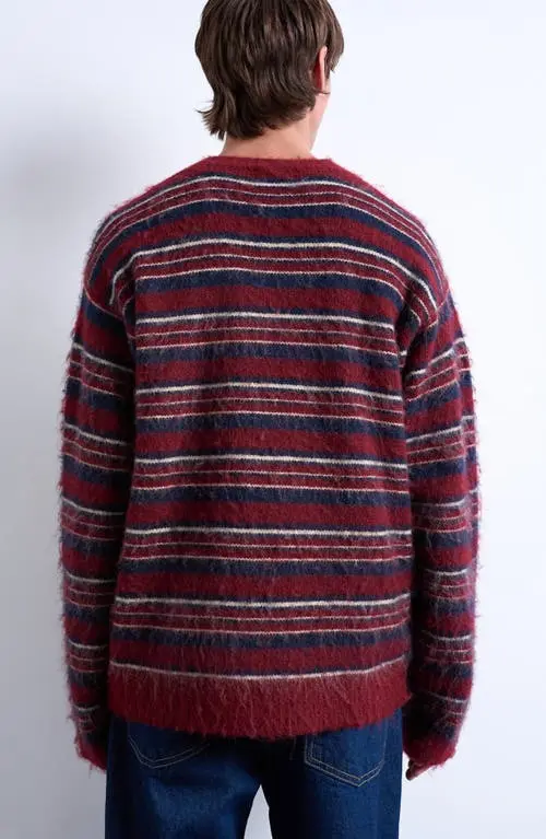 Topman Oversize Stripe Crewneck Sweater