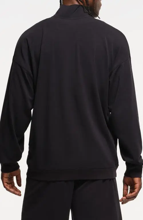 SKIMS Jersey Lounge Quarter Zip Pullover - Obsidian