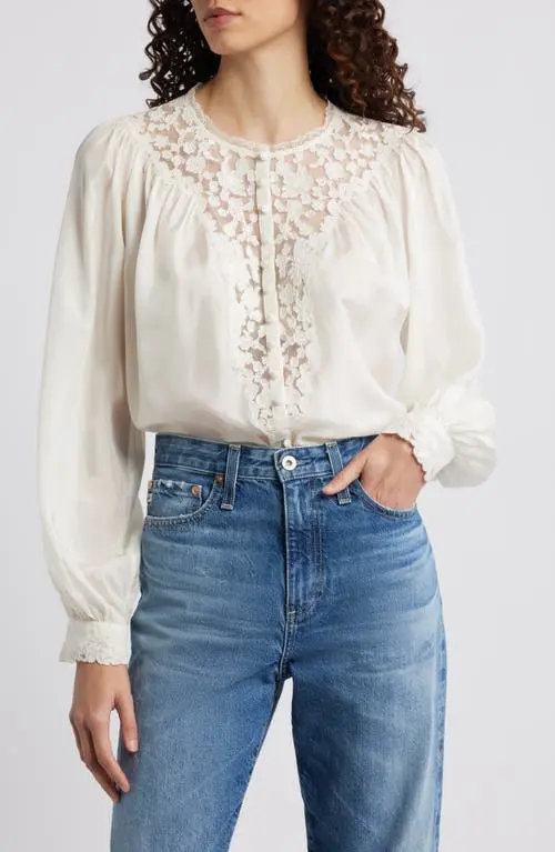 LoveShackFancy Carine Silk Blouse