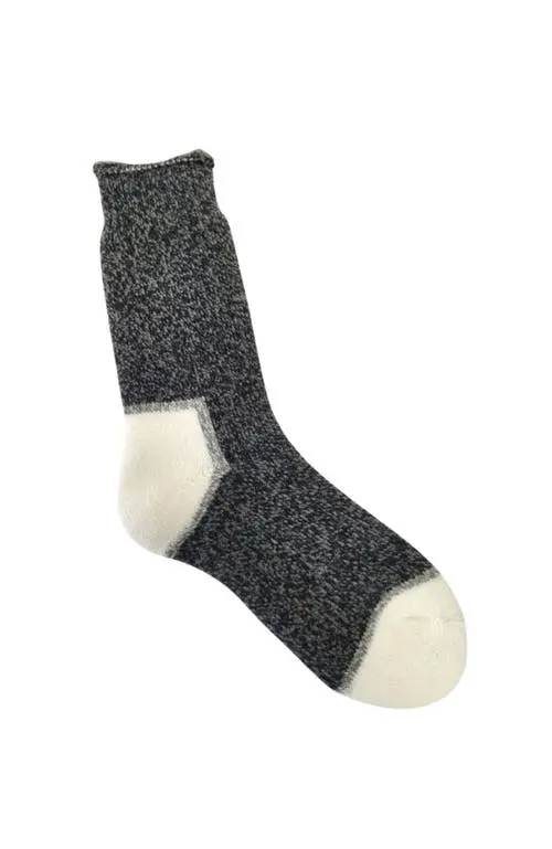 WATSON'S Heat Thermal Crew Socks - Charcoal Mix/cream