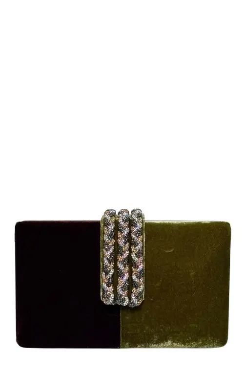 SIMITRI Colorblock Braid Clutch - Mocha