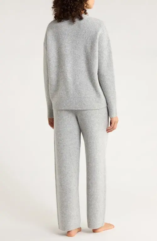Nordstrom Ribbed Lounge Set - Grey Heather