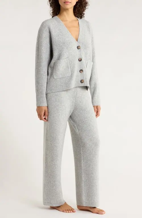Nordstrom Ribbed Lounge Set - Grey Heather