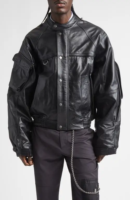 Martine Rose Bumbag Leather Jacket