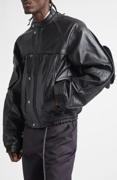 Martine Rose Bumbag Leather Jacket