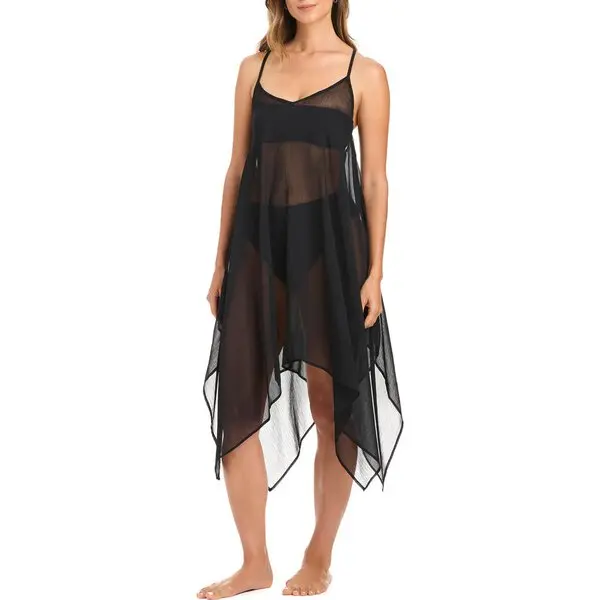 BLEU BY ROD BEATTIE Handkerchief Hem Cover-up Midi Dress - Black
