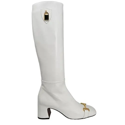 MADISON MAISON Tall Lock Boots - White