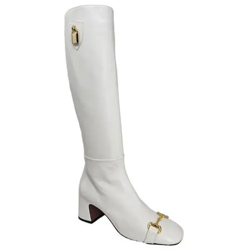 MADISON MAISON Tall Lock Boots - White