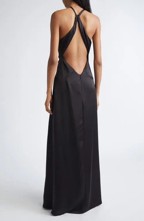 Ramy Brook Belle Plunge Neck Gown - Black