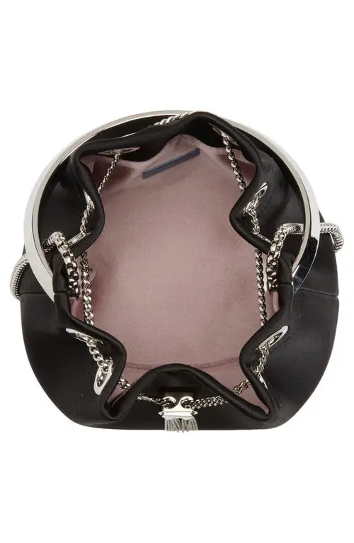 JIMMY CHOO Bon Bon Top Handle Bag - Black/silver