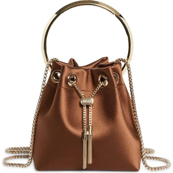 JIMMY CHOO Bon Bon Top Handle Bag - Bronze/light Gold