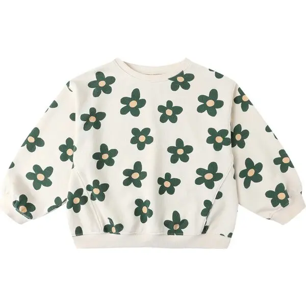 RYLEE + CRU Floral French Terry Sweatshirt - Natural
