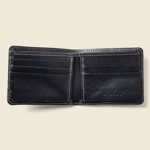 CASUPO Large Billfold Wallet - Black