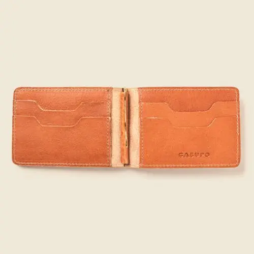 CASUPO Bifold Money Clip Wallet - Natural