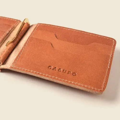 CASUPO Bifold Money Clip Wallet - Natural