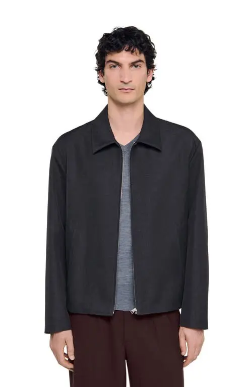 Sandro Technical Zip-up Jacket - Dark Grey